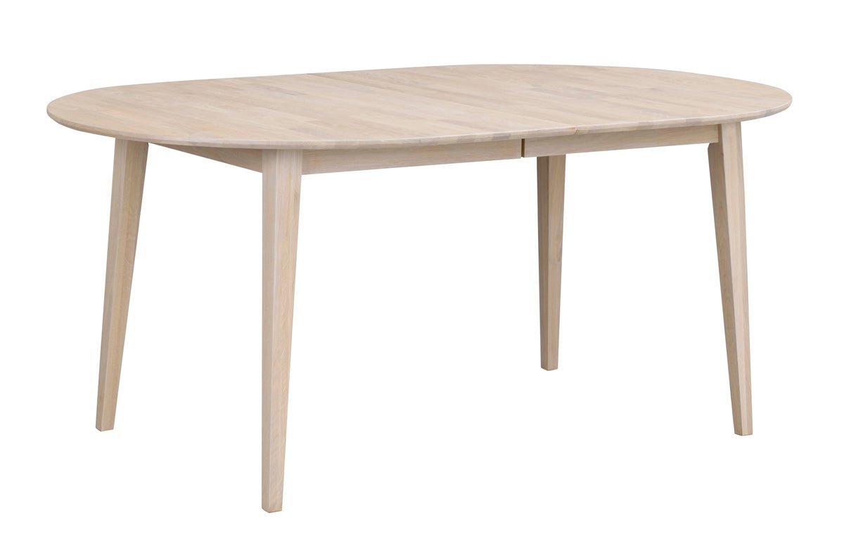 Rowico Filippa ruokapöytä 170x105+40cm ovaali jatkettava - Whitewash ...